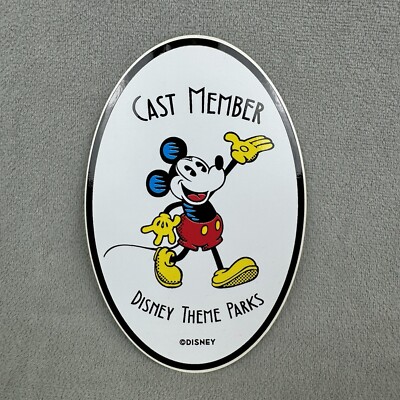 Disney Theme Parks Cast Member Sticker Mickey Mouse Walt Disney World 4 ...