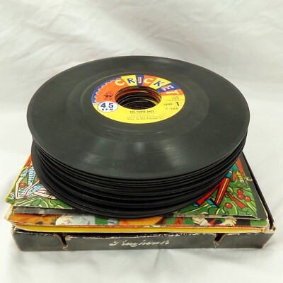Lot of 30 Childrens 45 RPM Records & Box Set of 12 Funlearn Songs | eBay