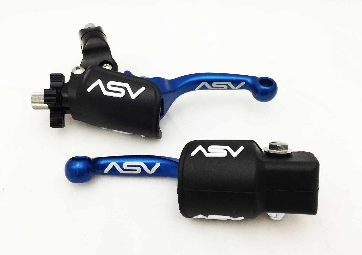 ASV F3 Front Brake Clutch Perch Levers Dust Shorty Blue KX 65 125 250 ...