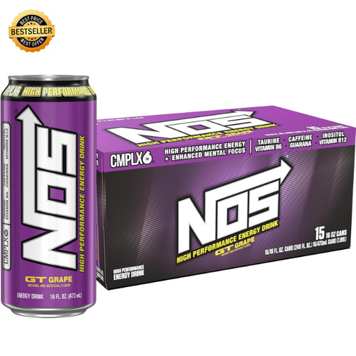 NOS GT Grape: High Performance Energy Drink. 16 Fl oz (Pack of 15) | eBay