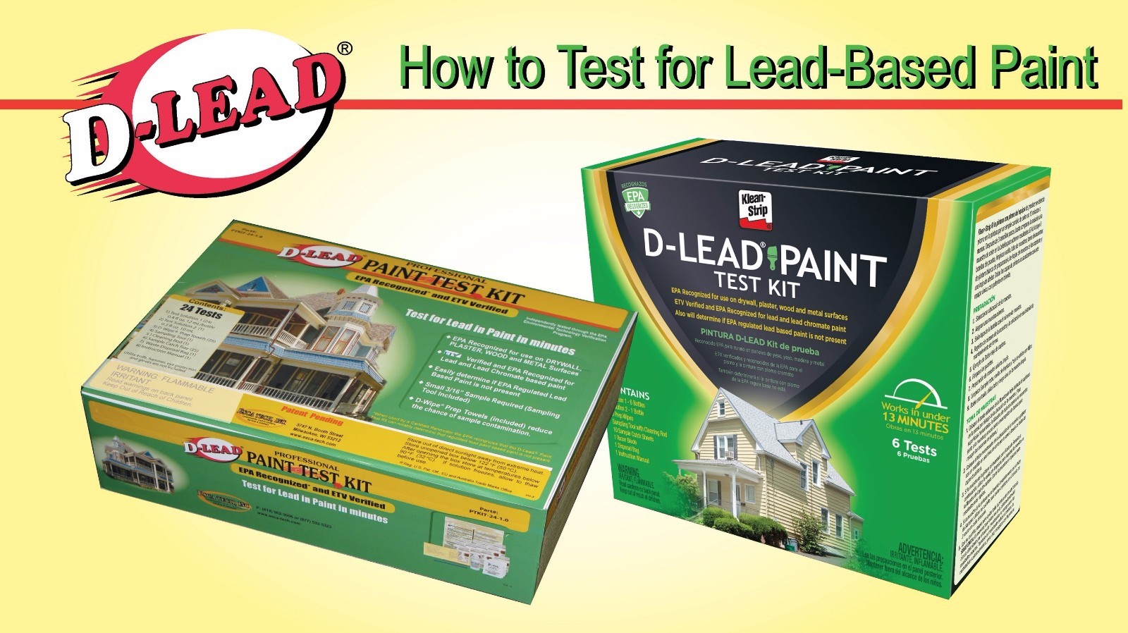 D-LEAD LEAD PAINT TEST KIT 24 TESTS PER KIT NEW! PTKIT-24-1.0 EPA ETV ...
