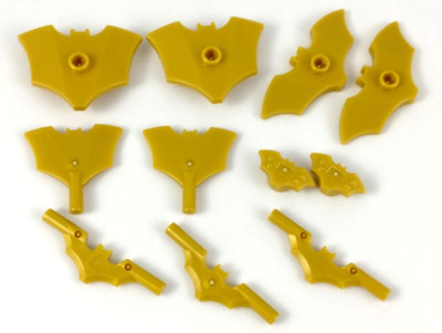 New LEGO Batman Weapons GOLD Set of 11 Armor Shield Bat A Rang Bat ...
