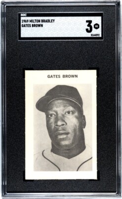 1969 Milton Bradley #NNO Gates Brown Detroit Tigers SGC 3 Pop 1 | eBay