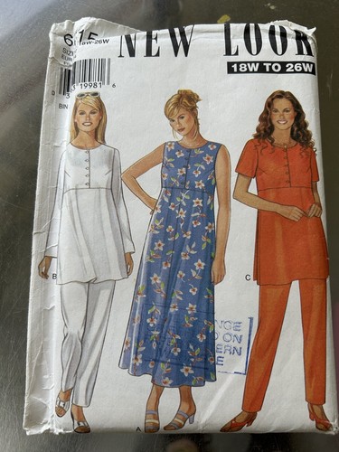 New Look 6615 Plus Sized Tunic, Pants, Dress 18W-26W New Uncut | eBay