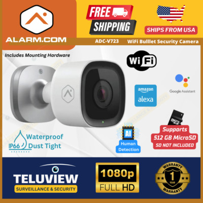Alarm.com Outdoor 1080p Wi-Fi Camera ADC-V723 Security Camera, HDR ...