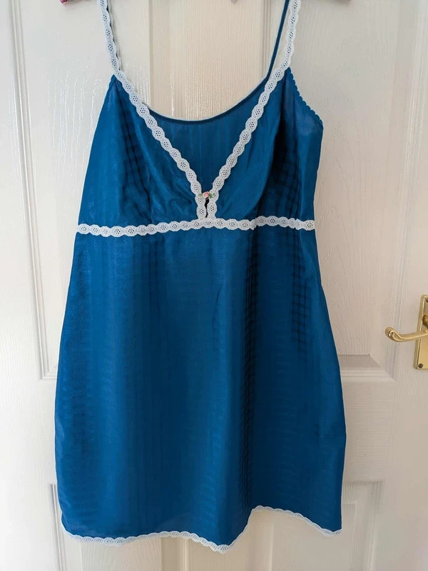Vintage Pippa Dee Turquoise Baby Doll Nightress/dress size 14 | eBay UK