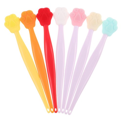 7 Pcs Cat Claw Silicone Cleaning Brush Blackhead Pore Facial Scrub ...
