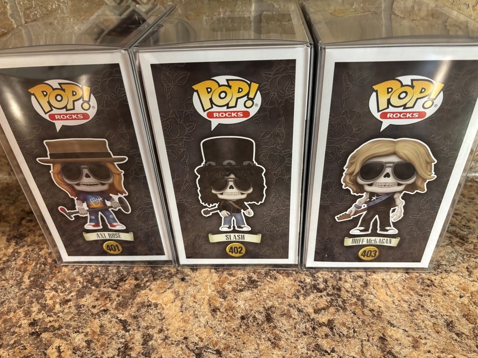 Funko Pop! Guns N Roses Skeleton Axl Rose 401 Slash 402 Duff 403 ...