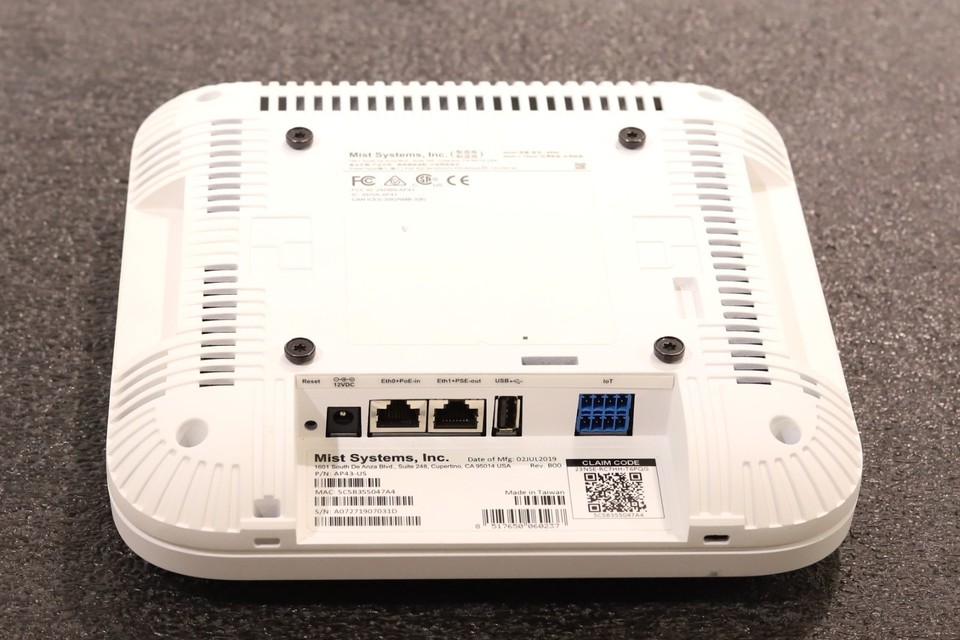 Mist System AP43 Wi-Fi 6(802.11ax) Wireless Access Point P/N: AP43-US ...
