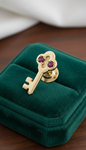 Vintage 10K Yellow Gold Key Pin Set With Rubies Figural 0.75” | eBay