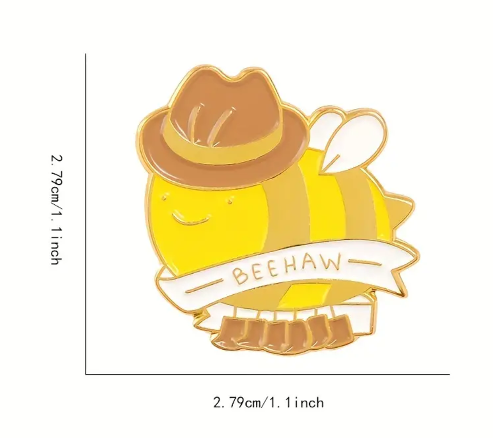 CUTE COWBOY BEE - PIN Brooch Metal Pin Badges Perfect Holiday Gift Kids ...