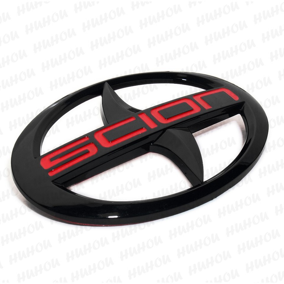 12-16 SCION FRS FR-S Front & Rear Gloss Black & Red Badge Nameplate ...