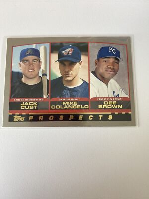2000 Topps - Prospects #202 Mike Colangelo, Dee Brown, Jack Cust | eBay