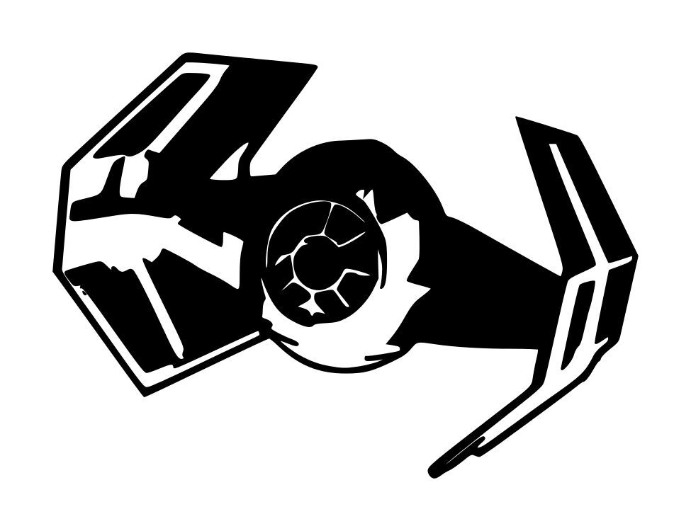 Star Wars Darth Vaders Tie Fighter Decal #2 4"x5.5" Choose Color | eBay