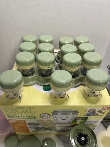 Magic Baby Bullet Food Blender Processor w/9 Extra Cups & Tray ...