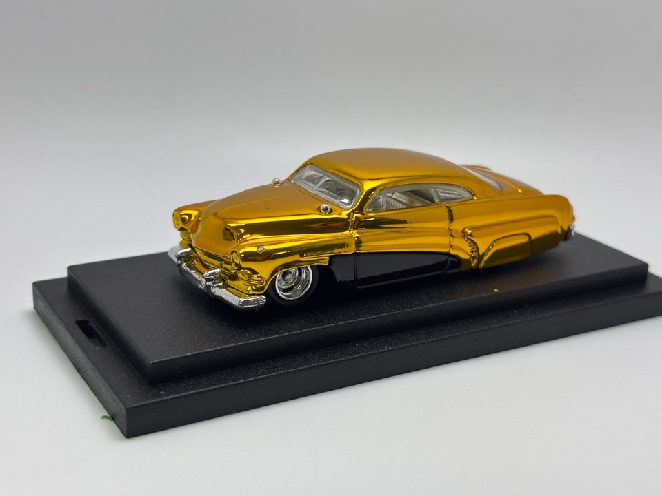 Custom Spectraflame Gold 1/64 Hotwheels Hirohata Merc + Real Rider ...