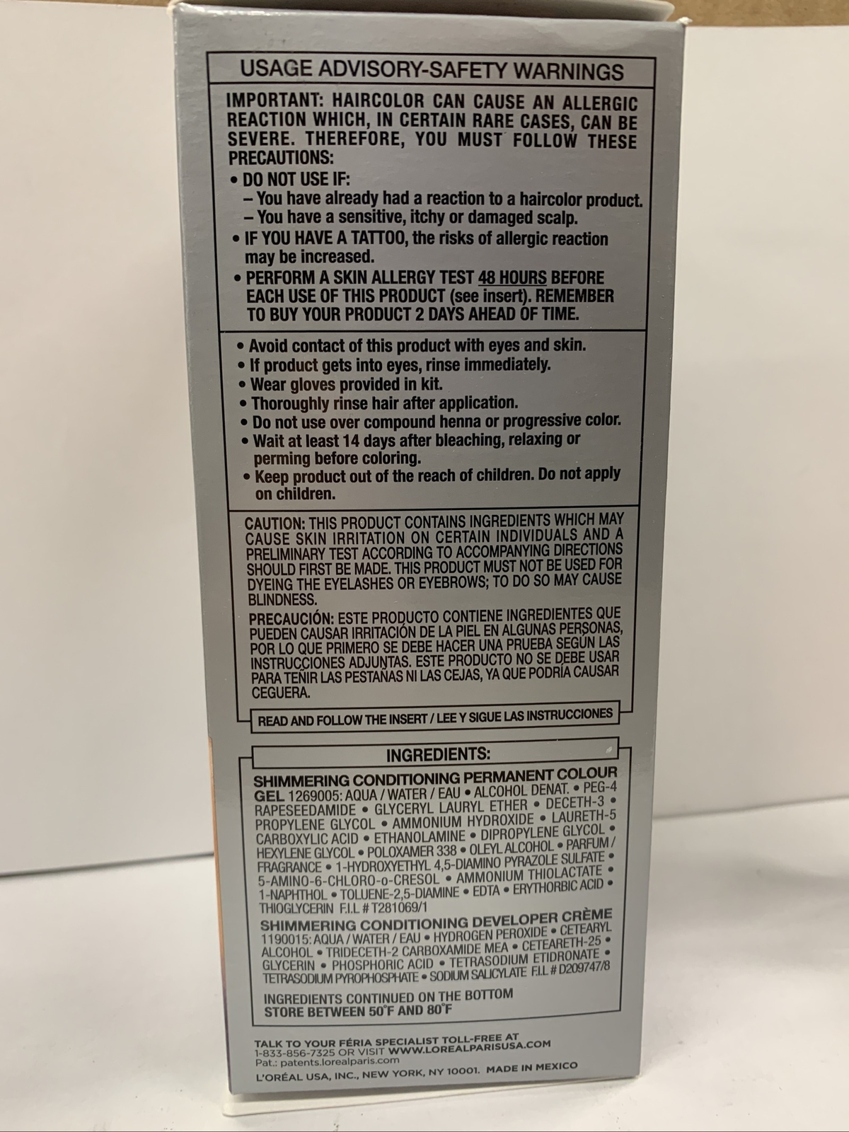 L'Oreal Paris Feria Midnight Bold Multi-Faceted Permanent One-Step Hair ...