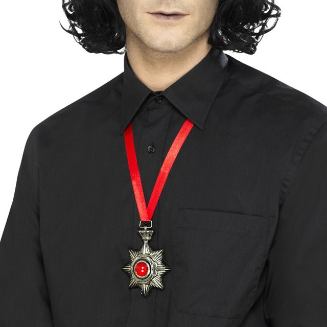 Deluxe Vampire Metal Medallion Necklace Silver Jewellery for sale ...