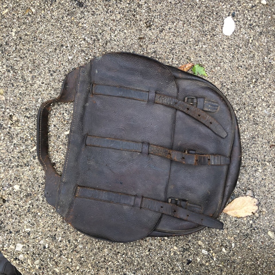 VINTAGE Indian War / Span Am / WWI US Calvary Leather Saddle Bag U.S ...