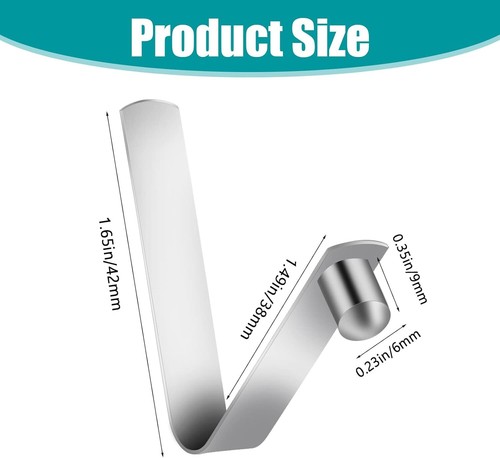 12 Pcs 6mm Stainless Steel Tent Pole Clips Push Button Spring Clips for ...