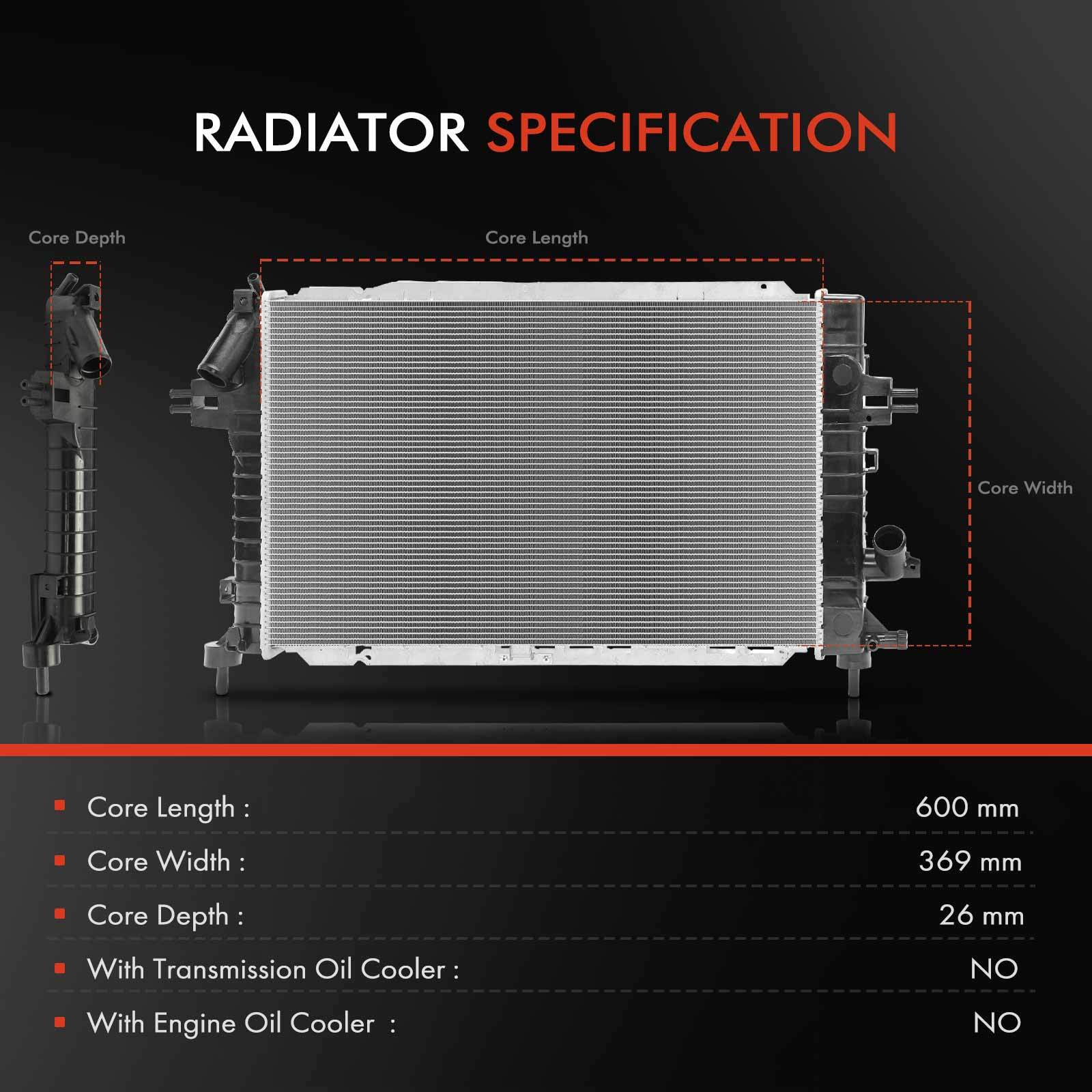 A-Premium Coolant Radiator for Vauxhall Opel Astra Astravan Zafira ...