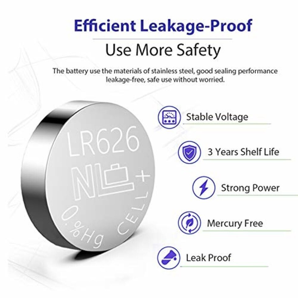 NEW *12/2029* 2 Pack AG4 LR626 Battery Watch 1.5V LR66 377 377A 626 177 ...