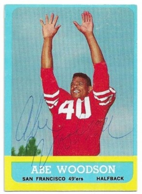 ABE WOODSON 1963 Topps Signed Autographed Football card #141 San ...