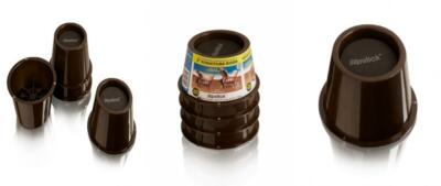 Slipstick CB654 2 Inch Lift Furniture Risers / Bed Chocolate/Dark Brown ...