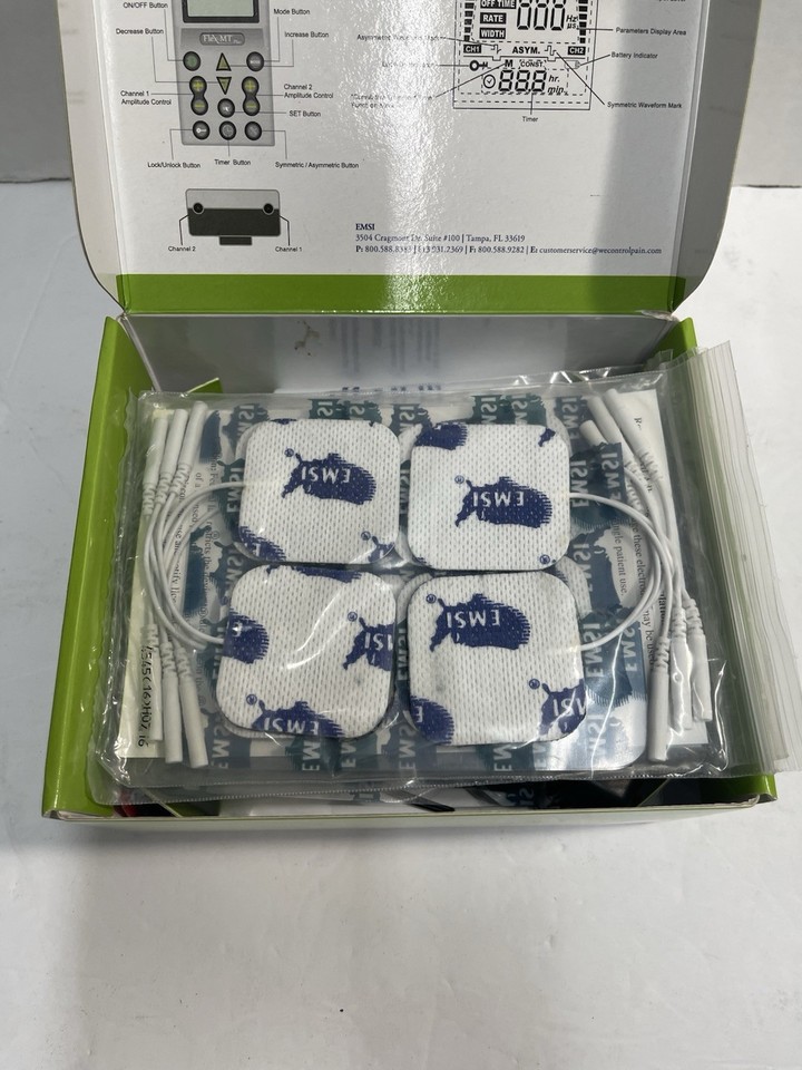EMSI Flex-IT TENS Electrical Stimulation Unit Pads Leads Charger | eBay