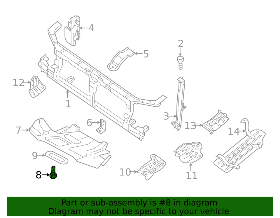 Genuine Nissan Splash Shield Bolt 081A6-6122A | eBay