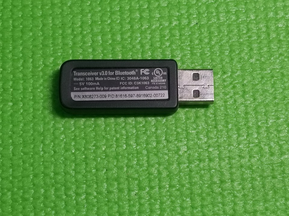 Microsoft Wireless Transceiver V3.0 1063 Bluetooth USB Dongle Receiver ...