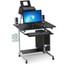 Rolling Computer Desk Workstation Writing Table w/Printer Shelf Small ...