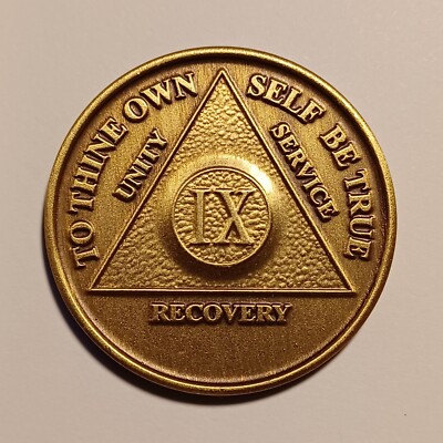 9 Year AA Bronze Medallion Sobriety Coin Recovery | eBay