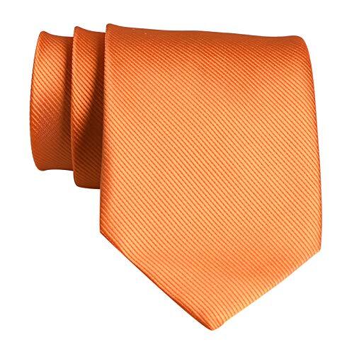 Mens Solid Polyester Textile Neckties Pure Color Neck Ties Orange | eBay