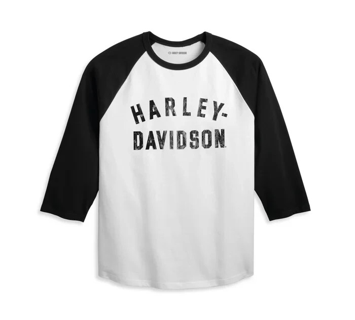NEW GENUINE HARLEY DAVIDSON 96077-23VM Men's White Colorblock Knit Tee ...