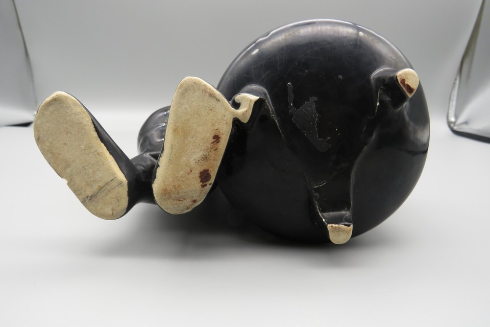 Vintage Black Glaze Canibal/Tribal figural Planter with Cauldron ...