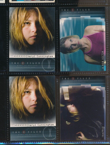 Lot (4) 2008 Inkworks The X-Files Cheryl Cunningham Nicki Aycox dec'd ...