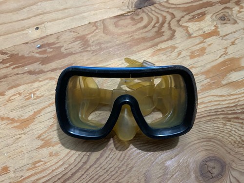 Blue Vintage Scuba Diving Mask Tempered Lens Goggles Snorkeling | eBay