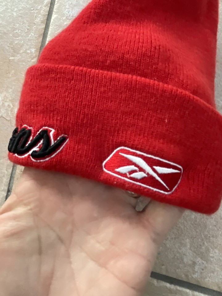 GAME WORN Atlanta Falcons Reebok Beanie Cap Knit Hat Sal Alosi TEAM ...