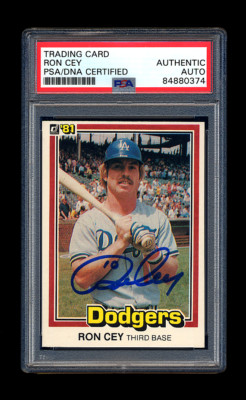 RON CEY SIGNED 1981 DONRUSS PSA/DNA AUTOGRAPHED LOS ANGELES DODGERS ALL ...
