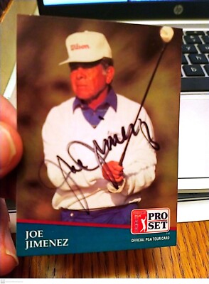 1991 Pro Set Gold Hand signed Autograph card of PGA Golf Star Joe ...