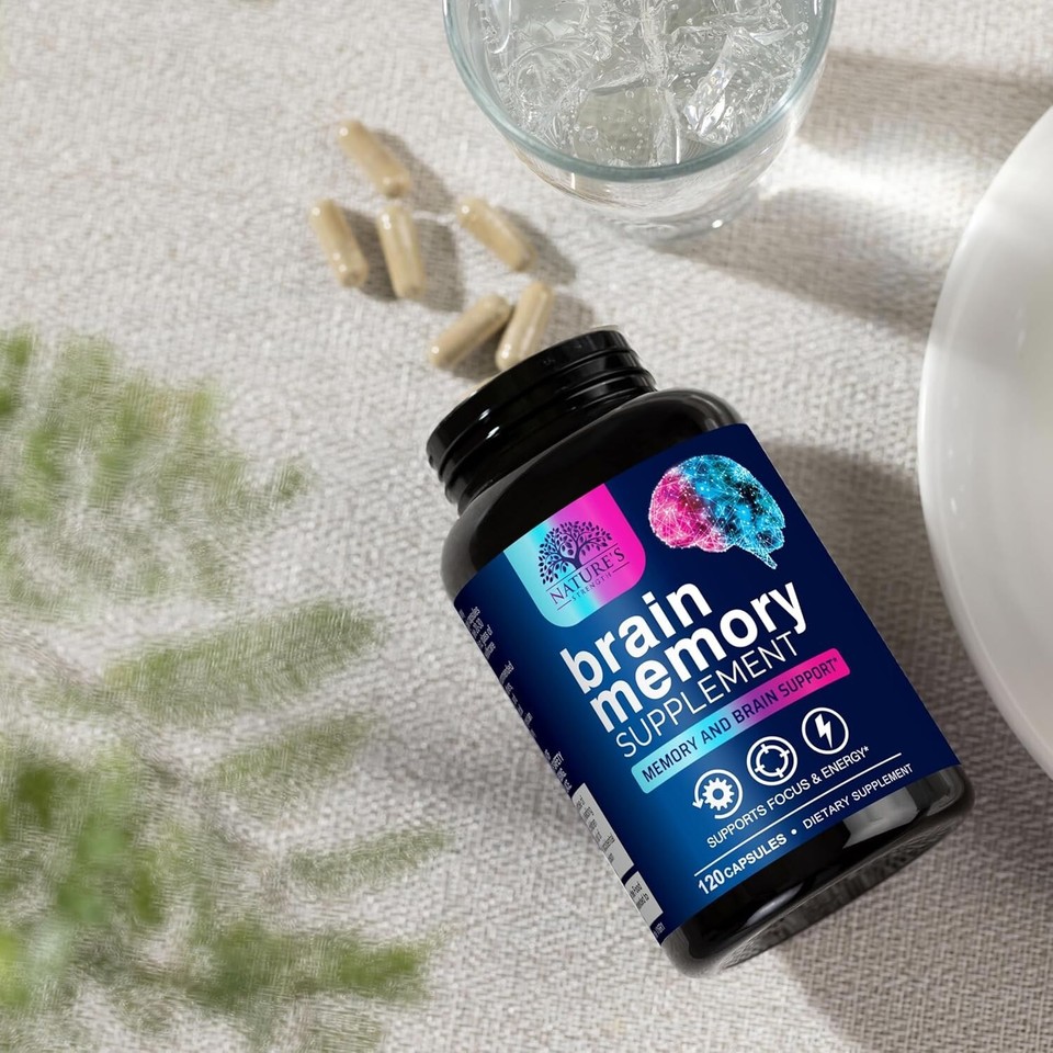 Brain Memory Supplement Pills - Nootropics Support for Concentration ...