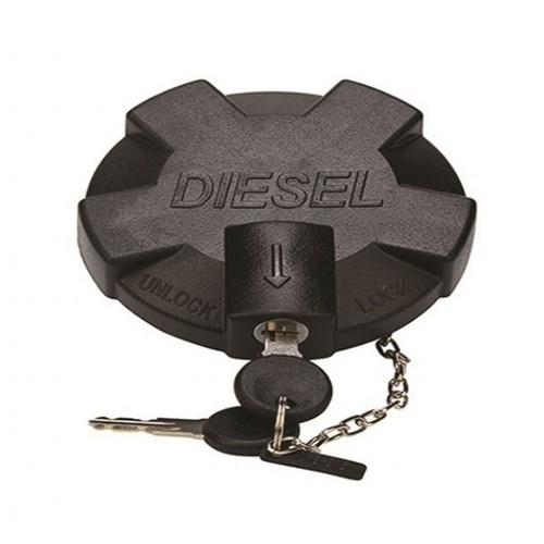 Black Fuel Diesel Tank Locking Cap 80 mm with 2 keys for Volvo FH4 6 ...