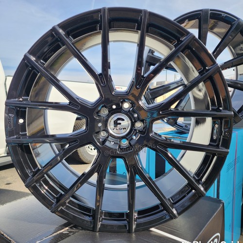 24" Inch STAGGERED Gloss Black Forgiato Flow 001 5x115 Wheels Rims | eBay