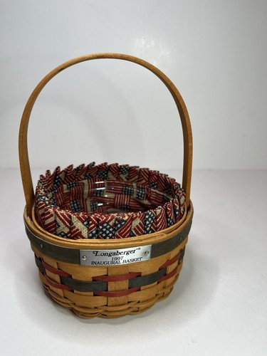 Longaberger '97 Inaugural Basket Combo EXC Red White Blue Patriotic ...