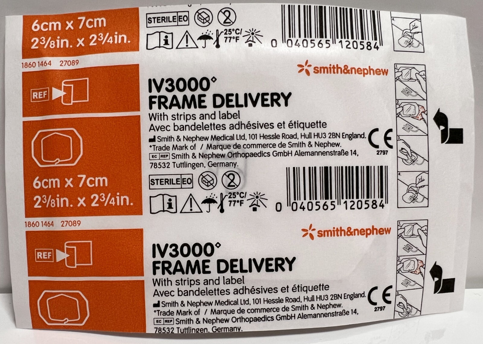 19 Smith & Nephew IV3000 Frame Delivery Transparent Dressings 2-3/8"x2 ...