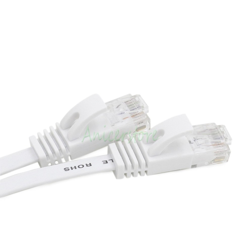 10pcs 5M CAT6 RJ45 Ethernet Network LAN Interne Cable Flat UTP Router ...