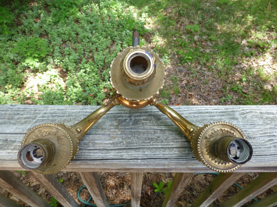 Antique Gothic French Victorian Baroque Rococo Brass Copper ex-Gas ...