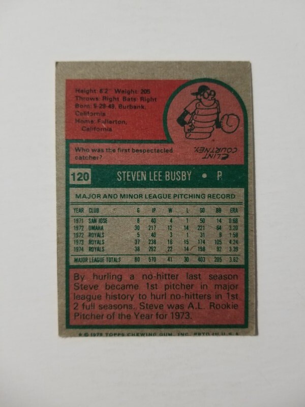 STEVEN BUSBY 1975 TOPPS MINI BASEBALL CARD #120 KANSAS CITY ROYALS | eBay