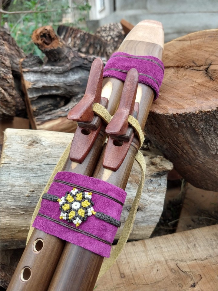 Native American Double Drone Flute in C 432 - 440 Hz | eBay